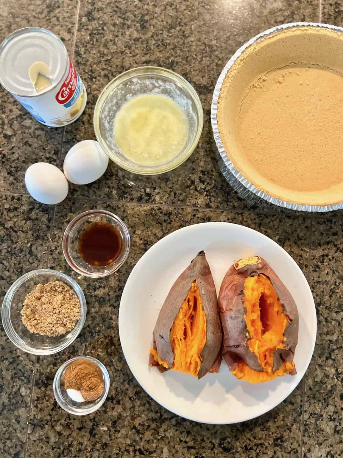 Graham Cracker Crust Sweet Potato Pie - The Short Order Cook