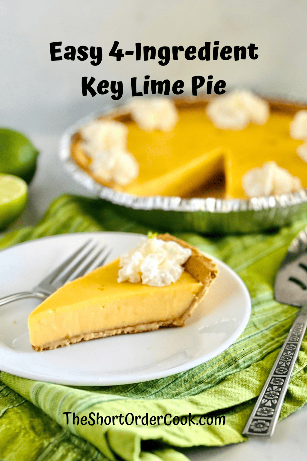 Easy 4- Ingredient Key Lime Pie - The Short Order Cook