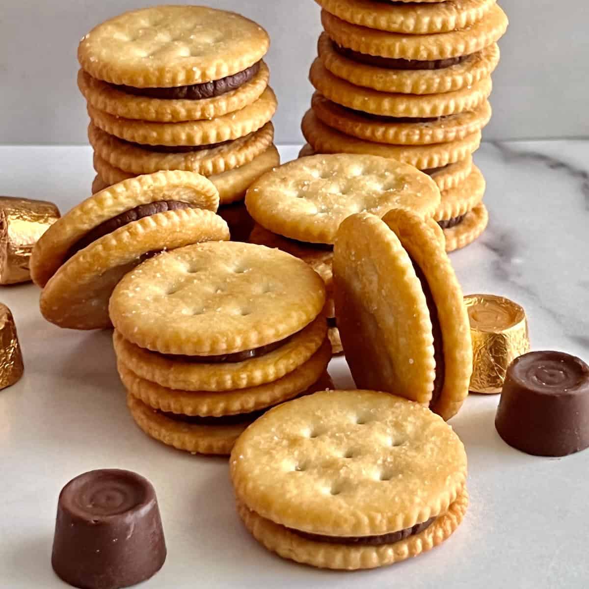 Rolo Stuffed Ritz Crackers - The Short Order Cook